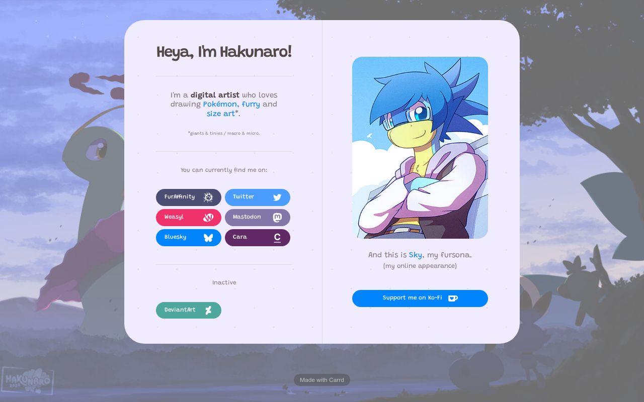 Hakunaro's Carrd